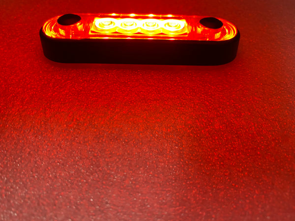 HELLA STYLE LED 12/24 -RED ( 4 LED PER UNIT ) – Teddy Lightbars